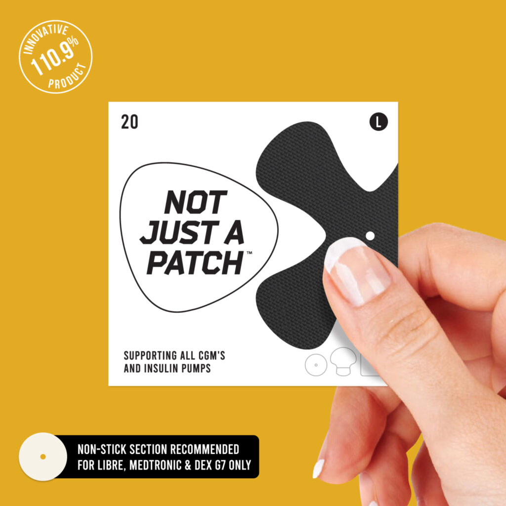 Buy Black X-Patches for CGMs [20 Pack] | Not Just a Patch