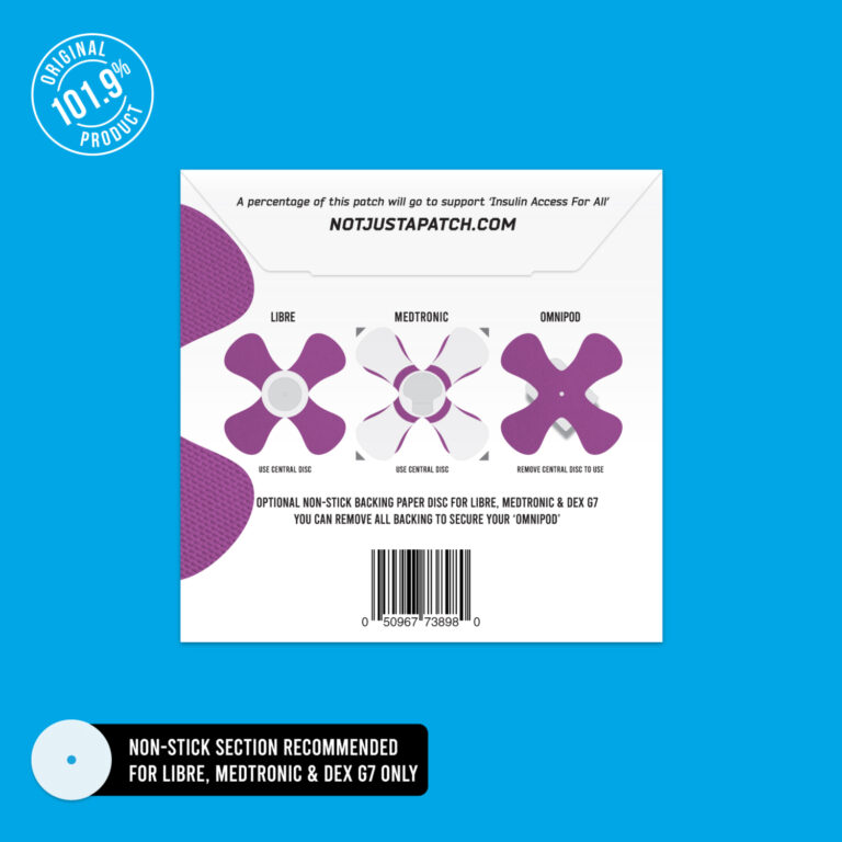 Buy Purple X-Patches for CGMs [20 Pack] | Not Just a Patch