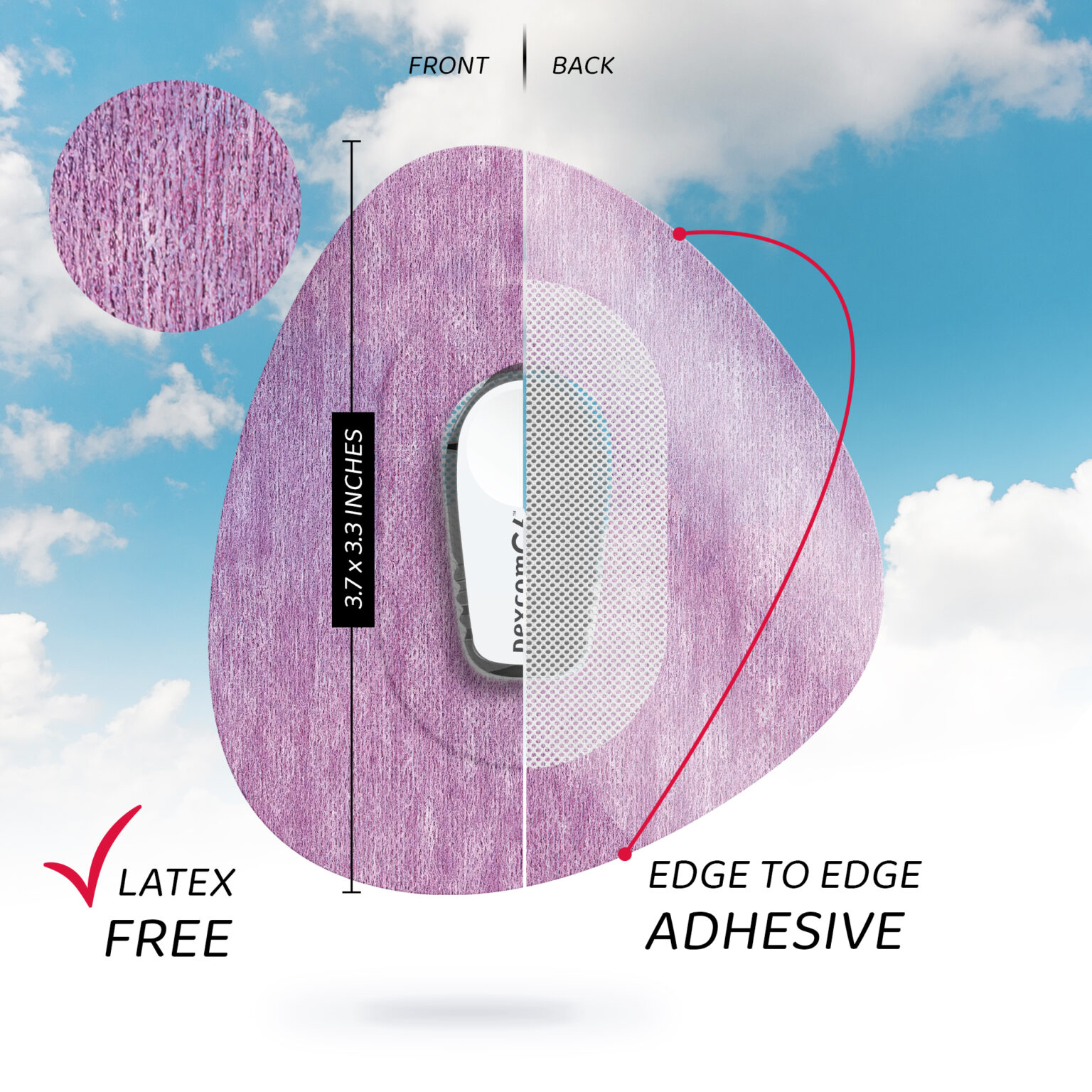 Air Patches for Dexcom G6 - Purple - 20 pack | Not Just a Patch